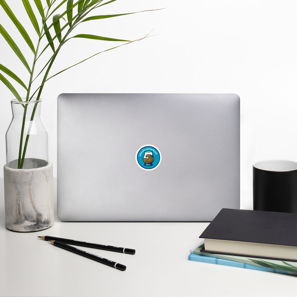 Bourbon At The Beach Logo Sticker (Round) – The Bourbon Cabana